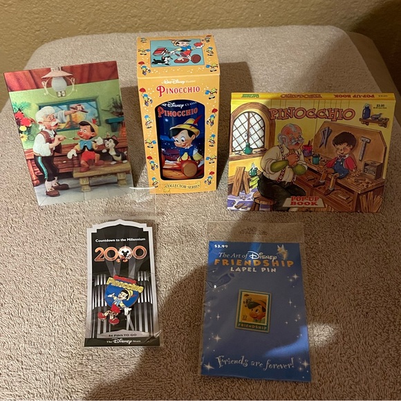 Disney | Other | Pinocchio 5 Vintage Items Collection Bundle | Poshmark